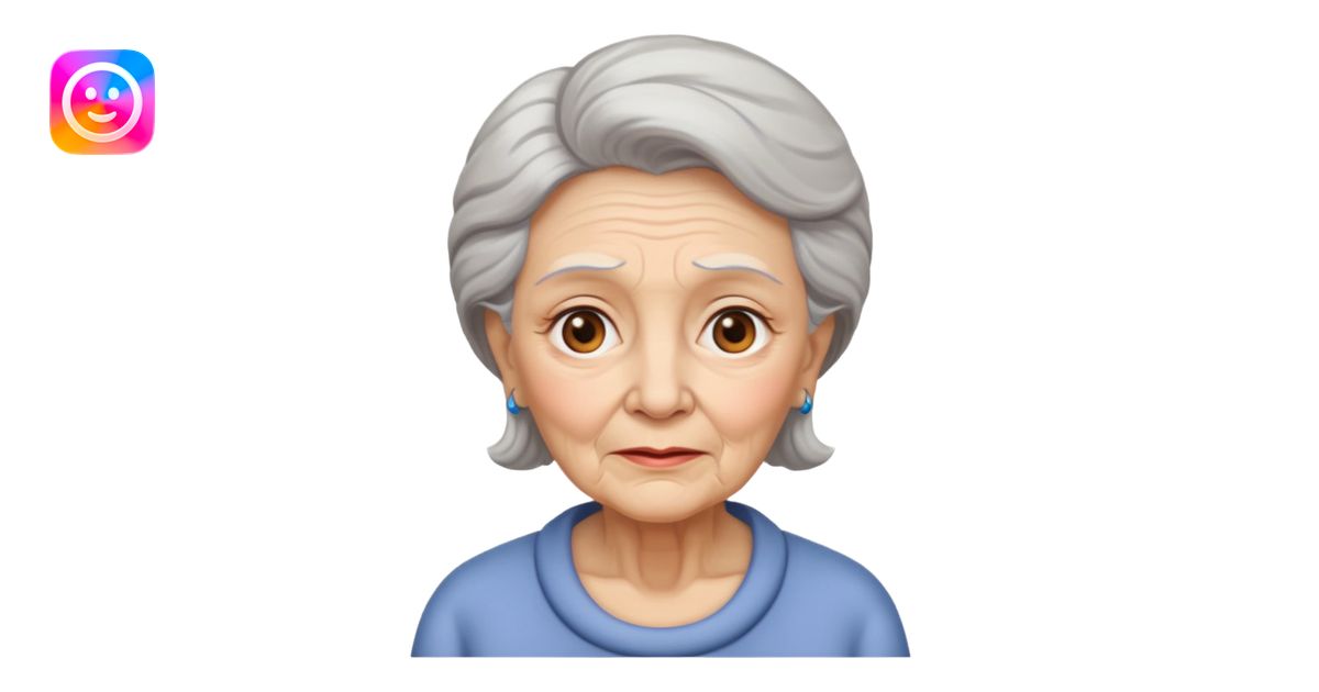 old lady with a longing expression emoji | AI Emoji Generator