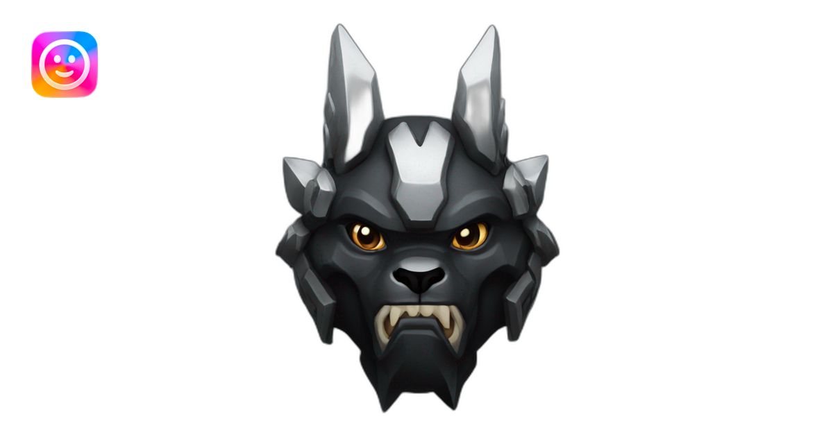 Black Protogen emoji | AI Emoji Generator