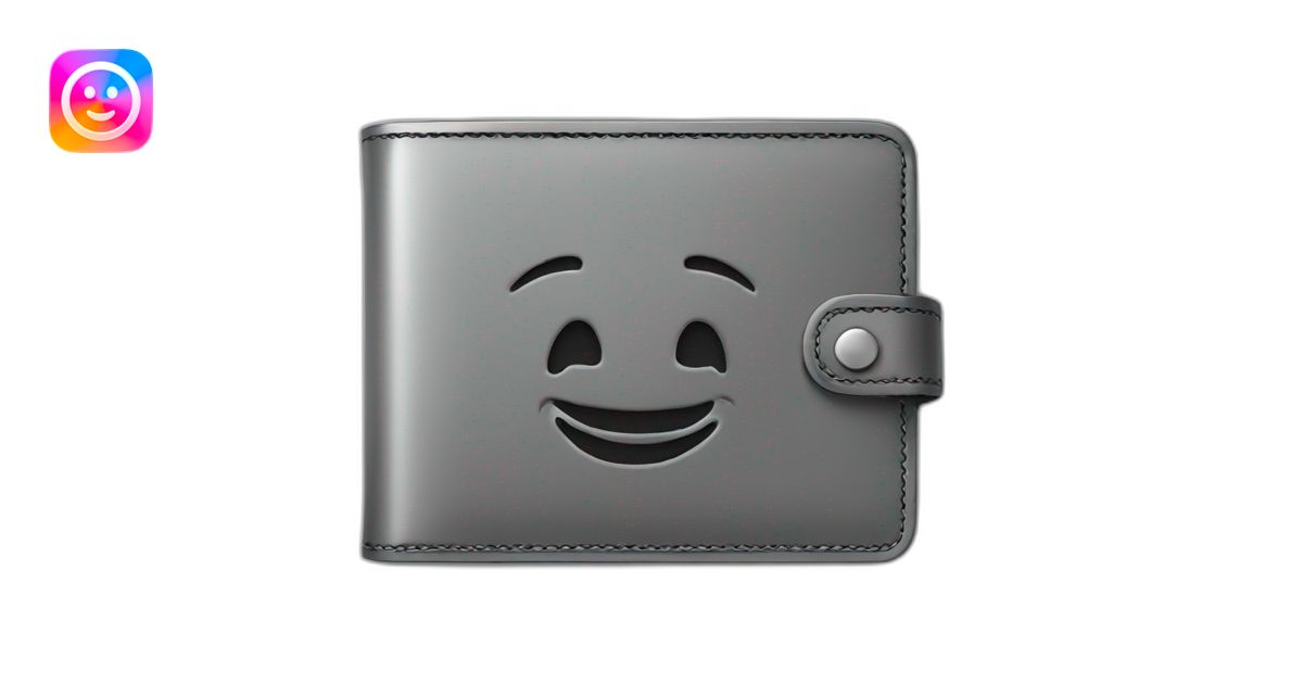A metal slim wallet emoji | AI Emoji Generator
