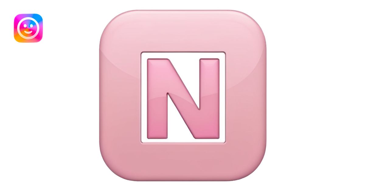 Netflix aesthetic "N" logo in pastel pink emoji | AI Emoji Generator