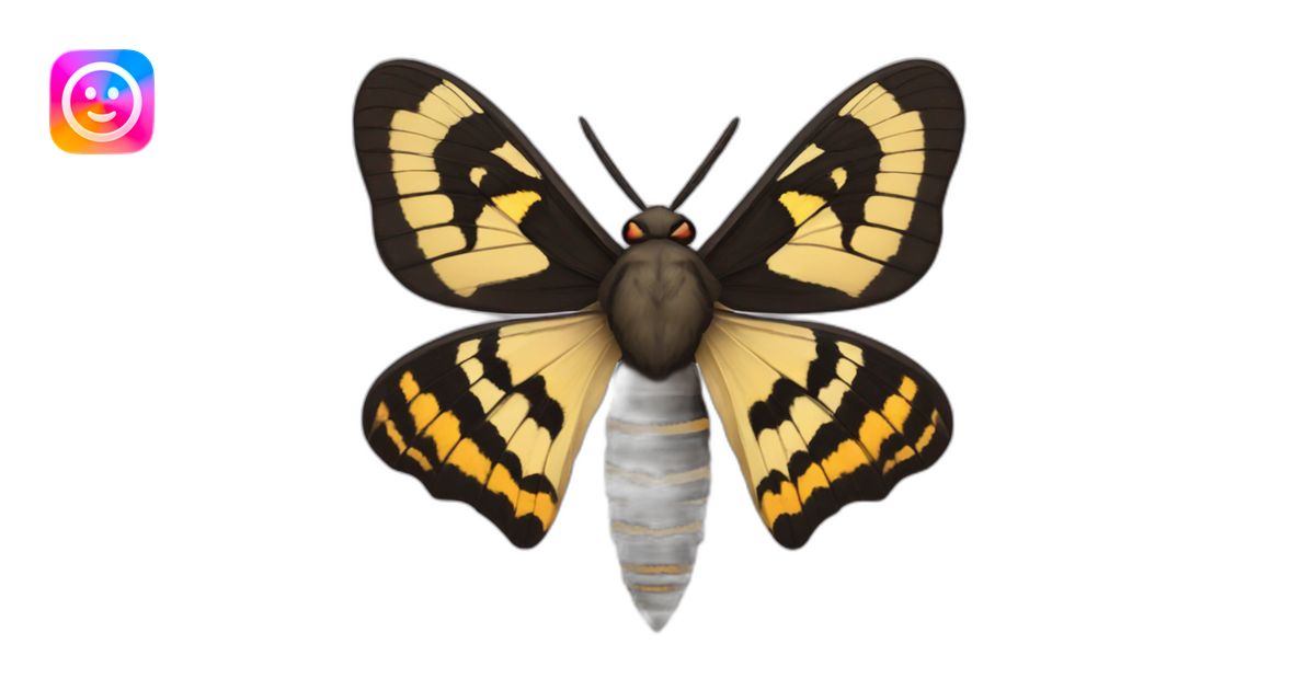 Death's Head Hawk-moth emoji | AI Emoji Generator