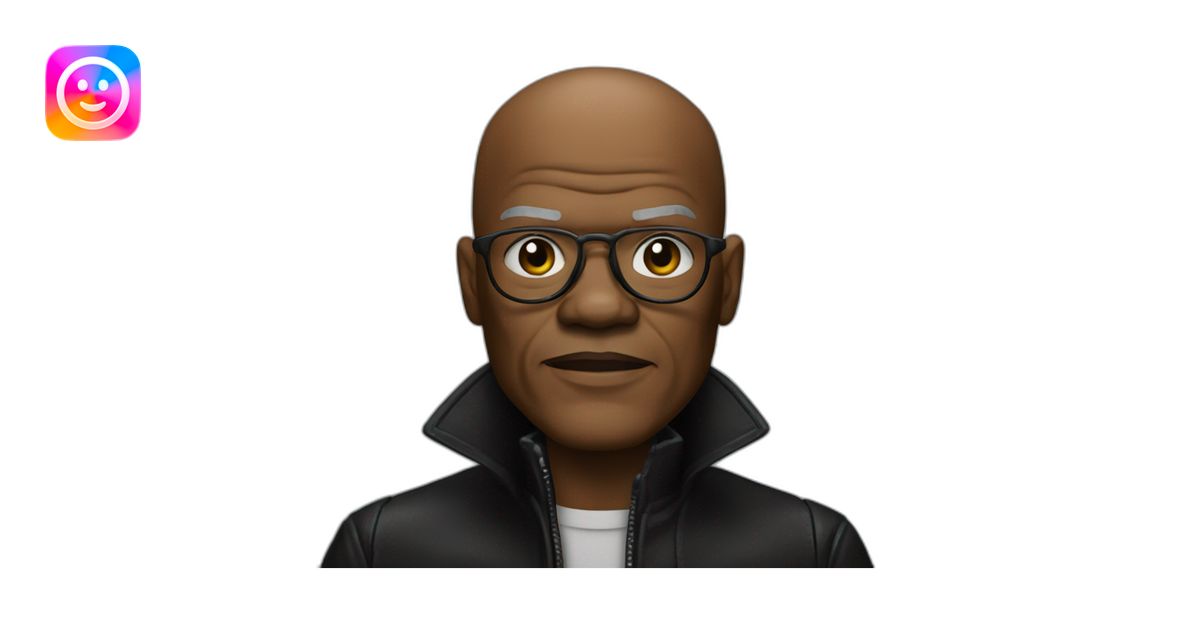 bald samuel l jackson in leather coat emoji | AI Emoji Generator