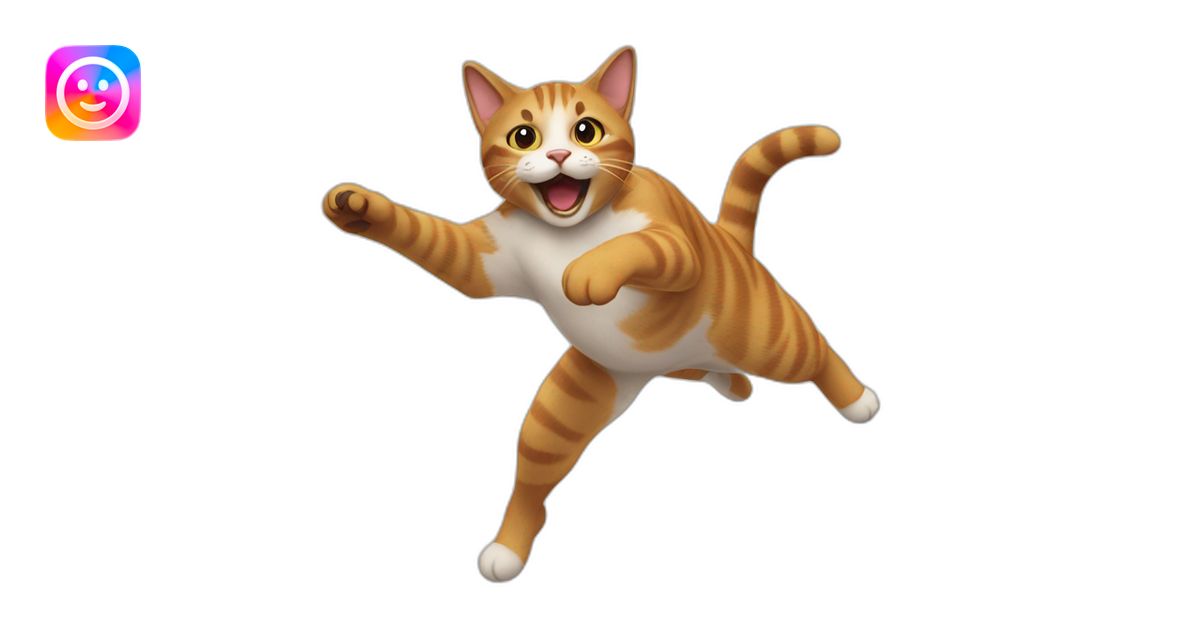 cat jumping emoji | AI Emoji Generator