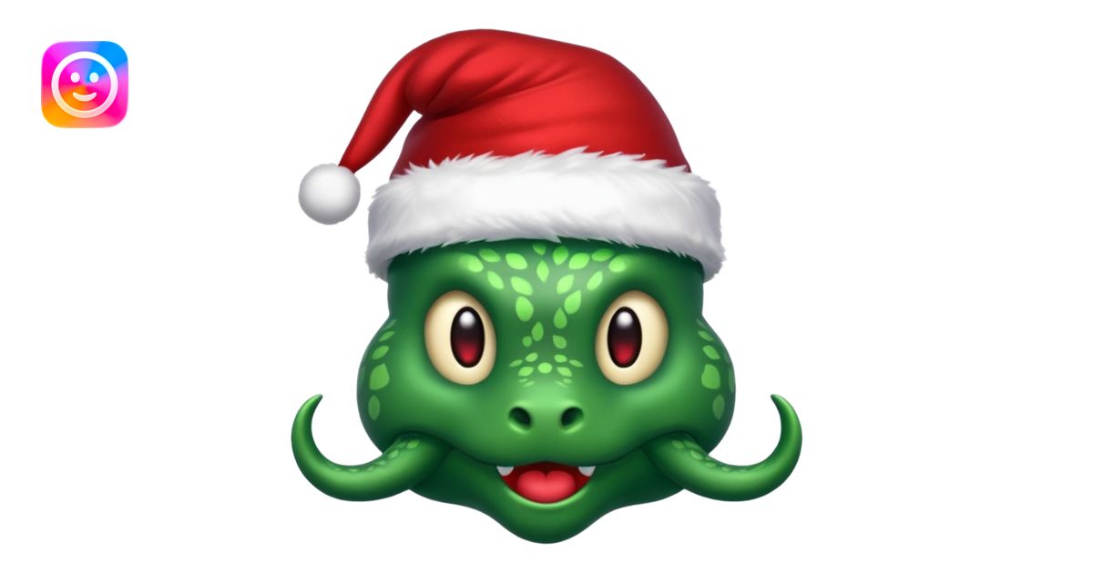 hydra, christmas hat emoji | AI Emoji Generator