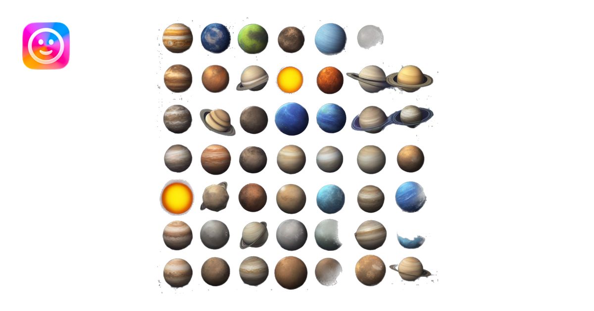 All planets of solar system emoji | AI Emoji Generator