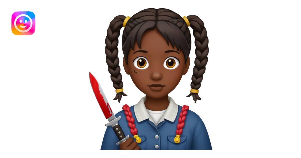 cara con moñitos y cuchillo emoji | AI Emoji Generator