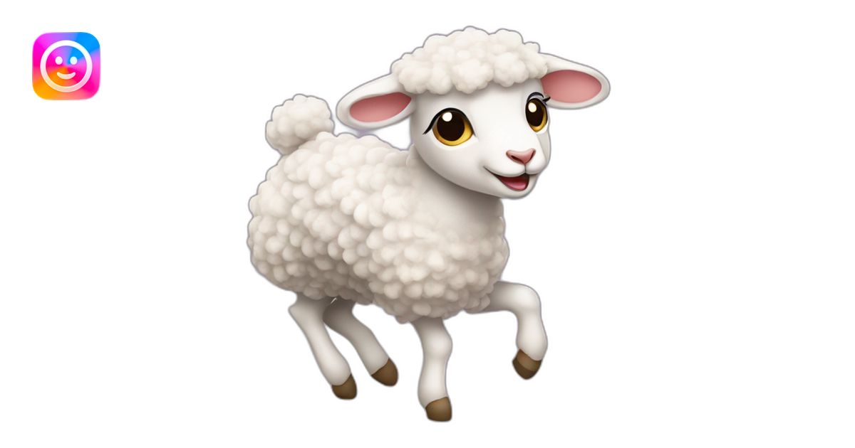 Lamb dancing french cancan emoji | AI Emoji Generator