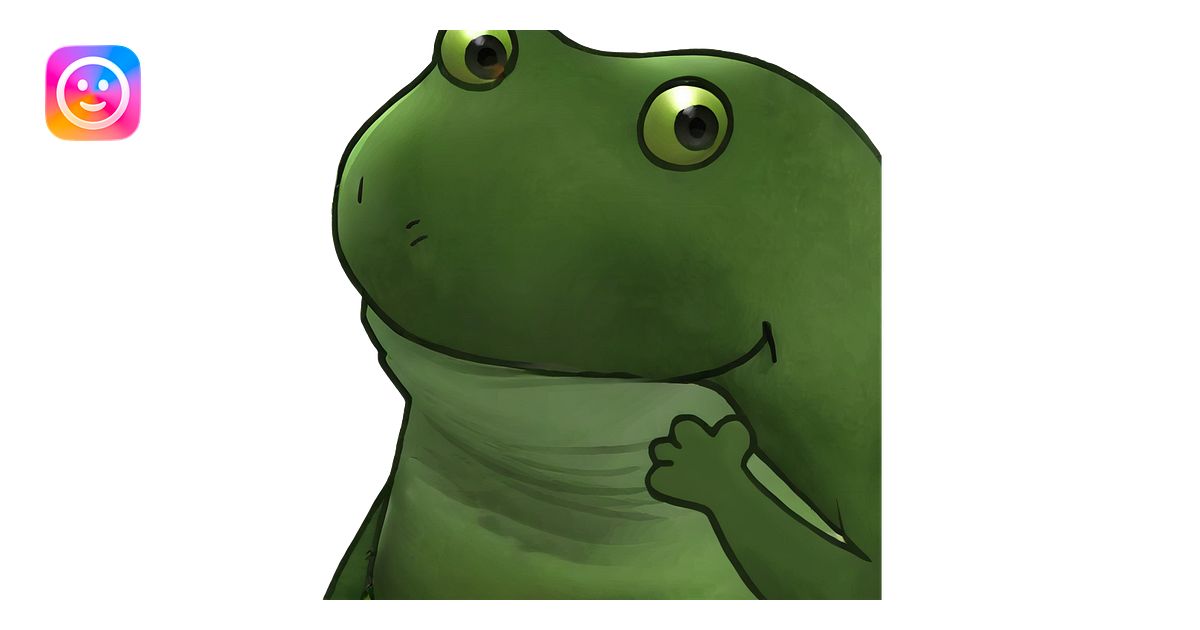 green bufo frog in a happy pose meme | AI Emoji Generator