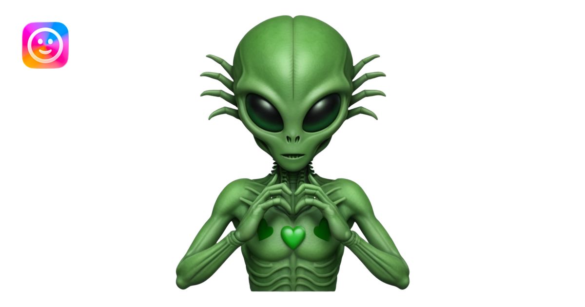 xenomorph from the movie Alien making heart sign with hands emoji | AI ...