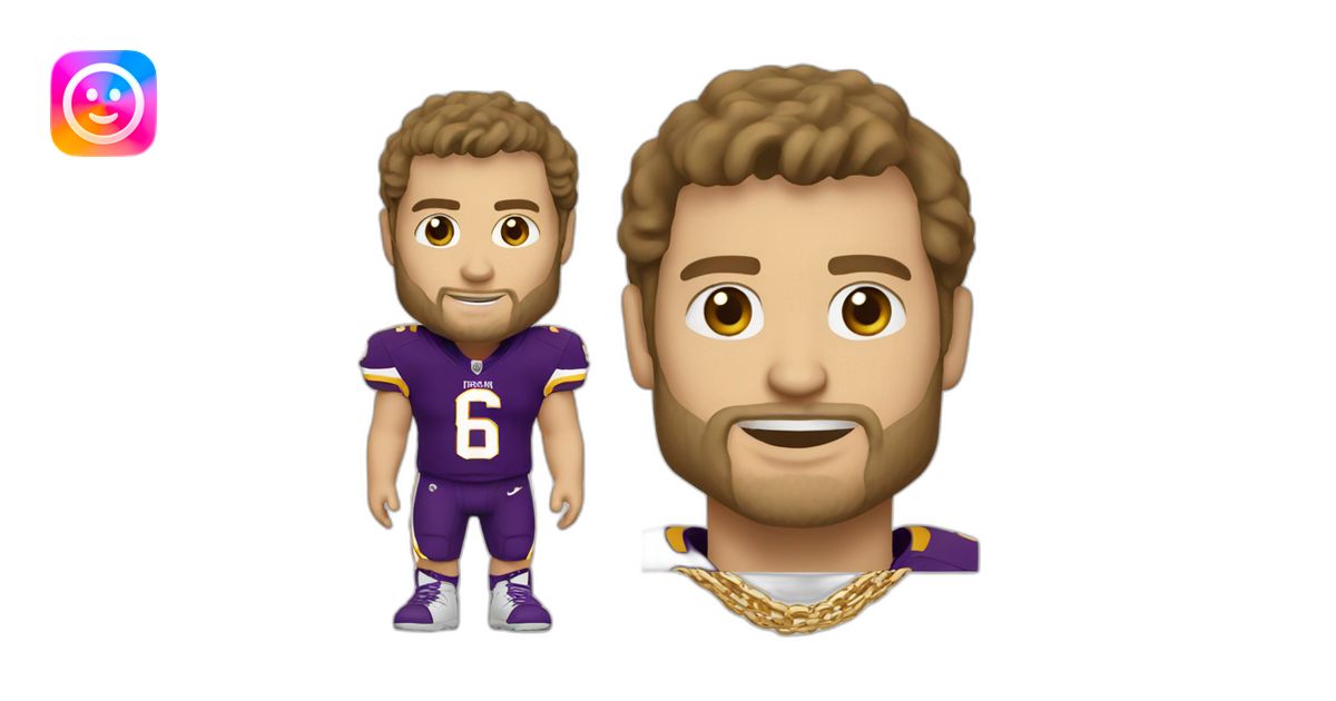 Kirk cousins with gold chains emoji | AI Emoji Generator