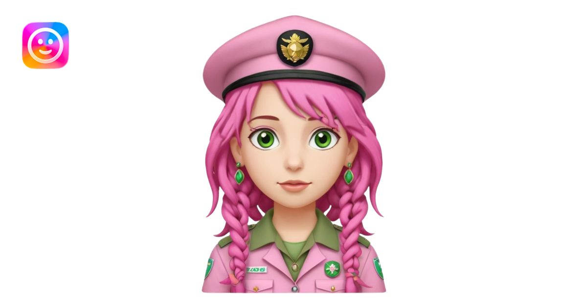 very pretty girl big green eyes, scout girl with pretty pink uniform ...