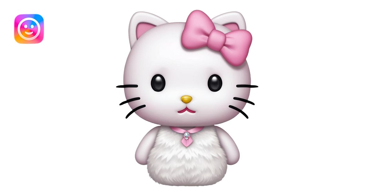 Hello Kitty in stehen emoji | AI Emoji Generator