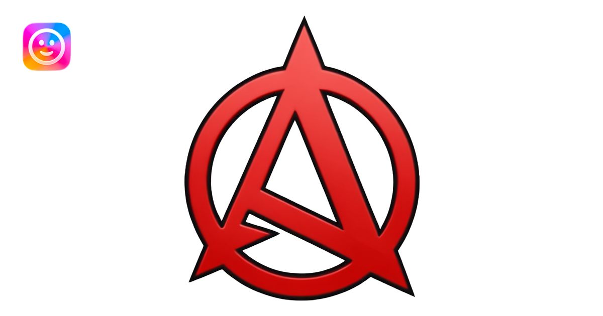 Anarchy red and black emoji | AI Emoji Generator
