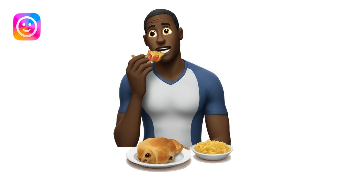 a black guy eating while talking about his Hell Cat emoji | AI Emoji ...
