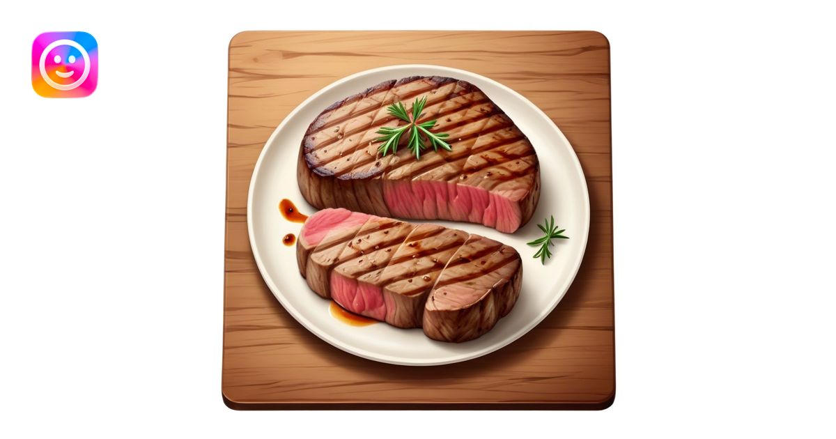 Cinematic thick-cut scotch fillet steak, perfectly seared with grill ...