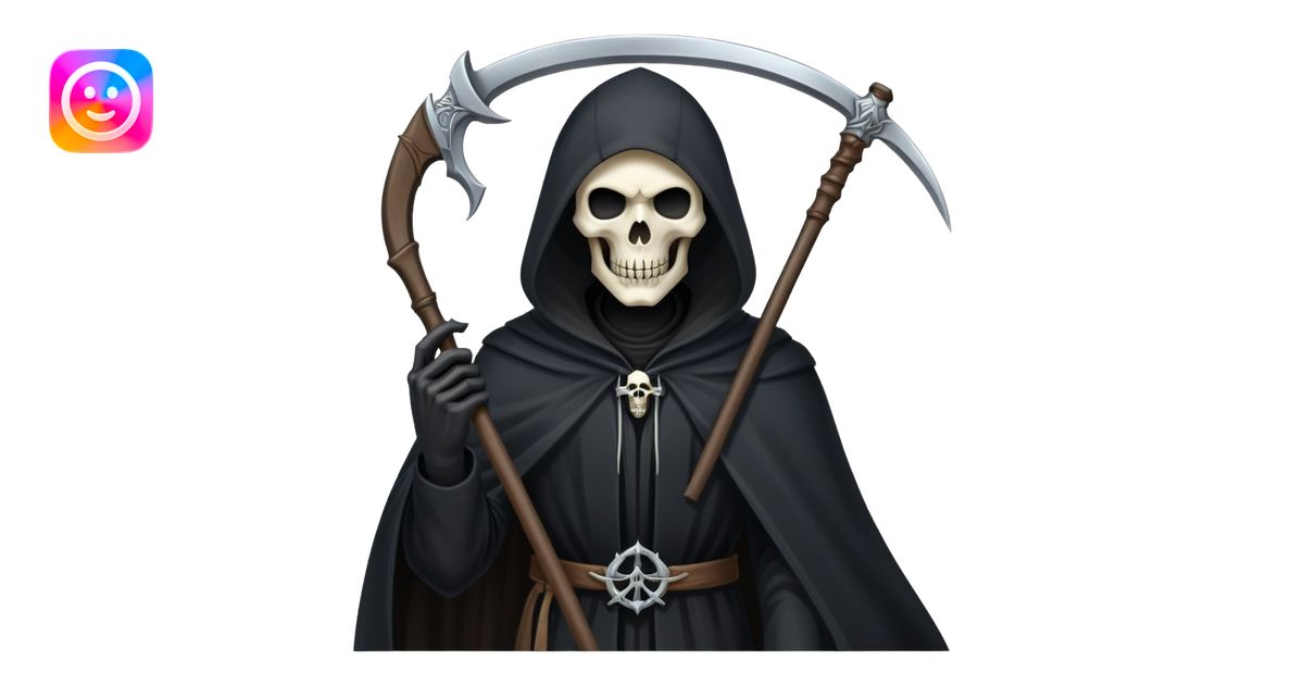 grim reaper with scythe emoji | AI Emoji Generator