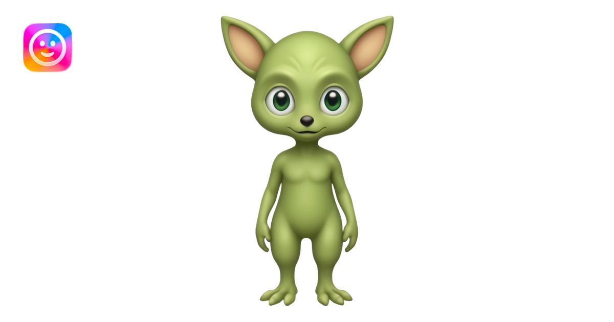 full body cute peacefull alien furry with 2 legs and eye stalks stands ...
