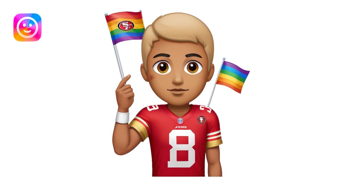 Gay 49ers fan emoji | AI Emoji Generator