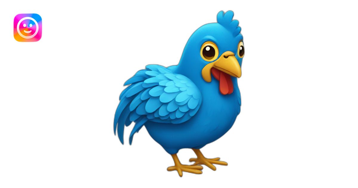 Un pollito azul emoji | AI Emoji Generator