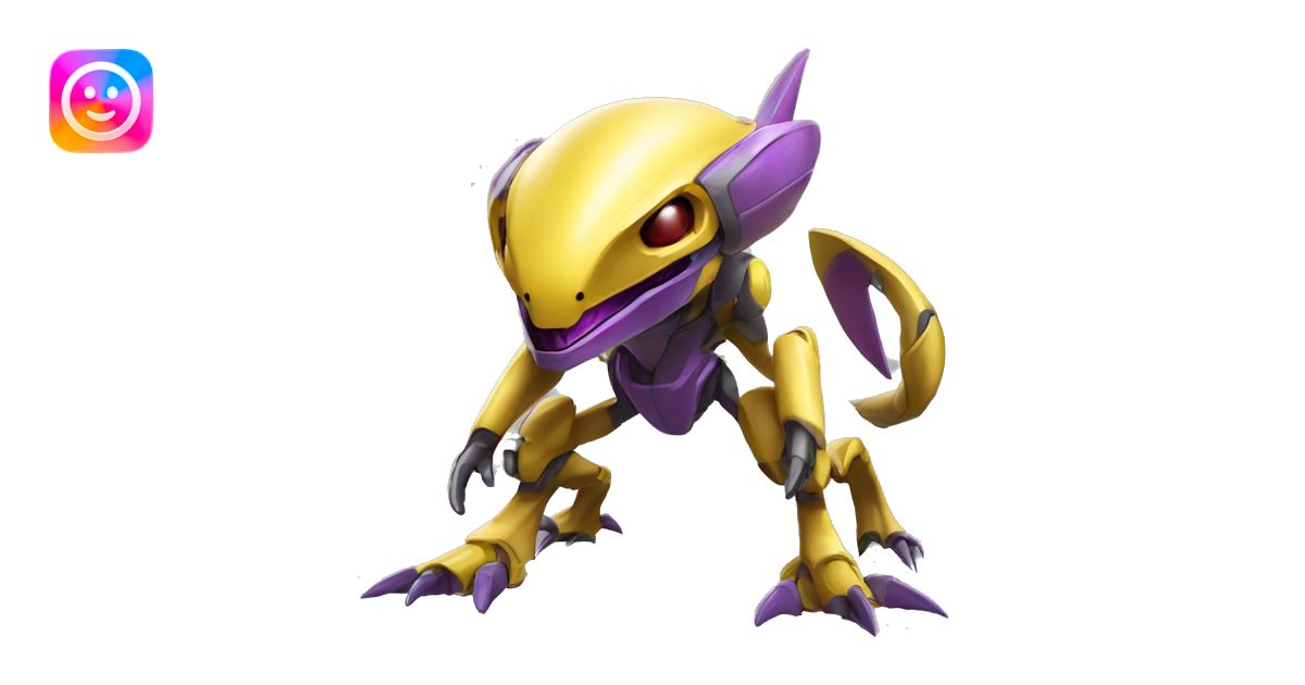 a Genesect-Raptor-Fakémon—hybrid with a futuristic visor-helmet full ...