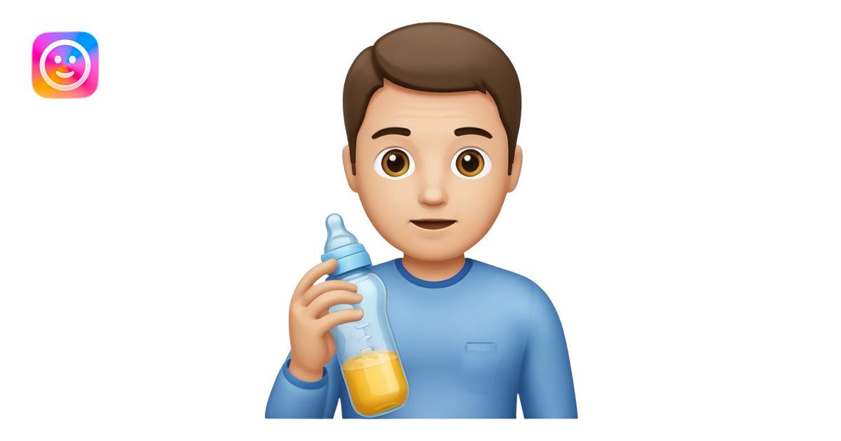 man with baby bottle emoji | AI Emoji Generator
