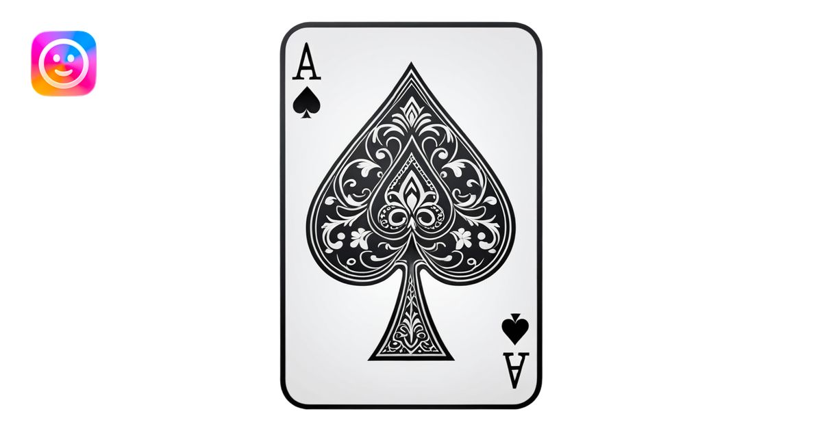ace of spades playing card emoji | AI Emoji Generator