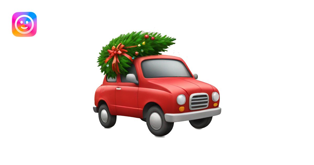 Christmas car with tree emoji | AI Emoji Generator