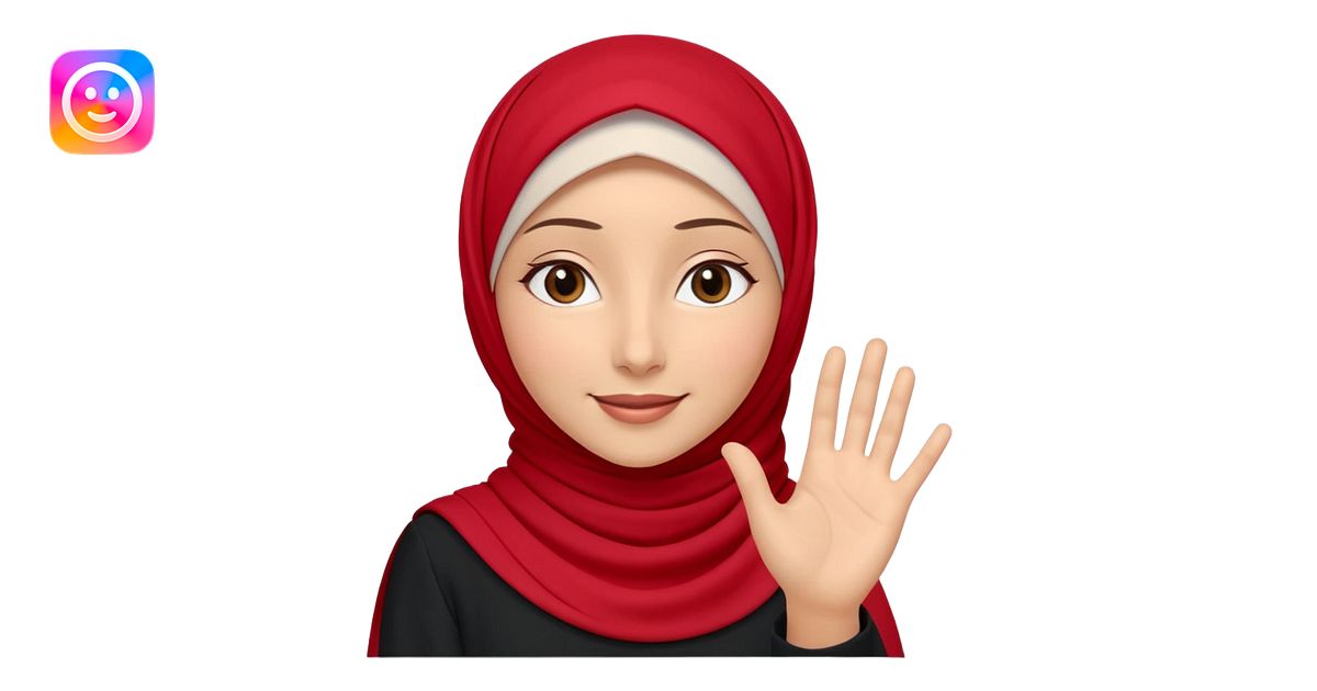 The character gently waves her hand in a slow friendly motion, warm ...