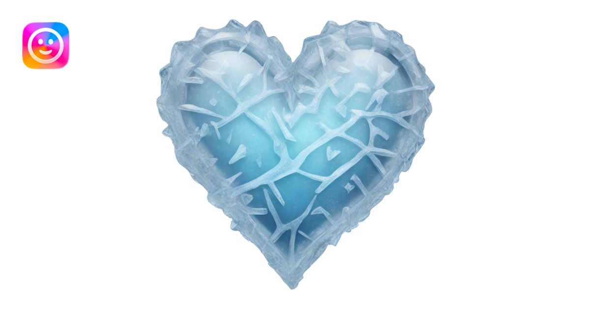 icy heart emoji | AI Emoji Generator