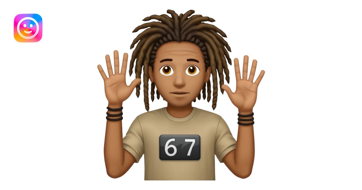 A Black man with dreads holding up physical numbers 6 in his right hand ...