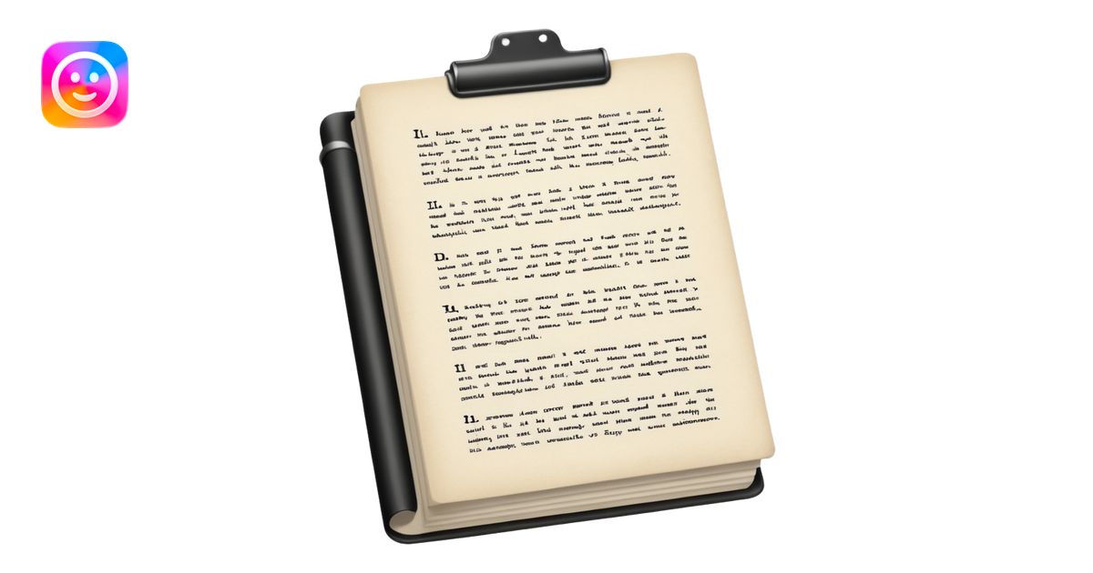 a screenplay manuscript emoji | AI Emoji Generator