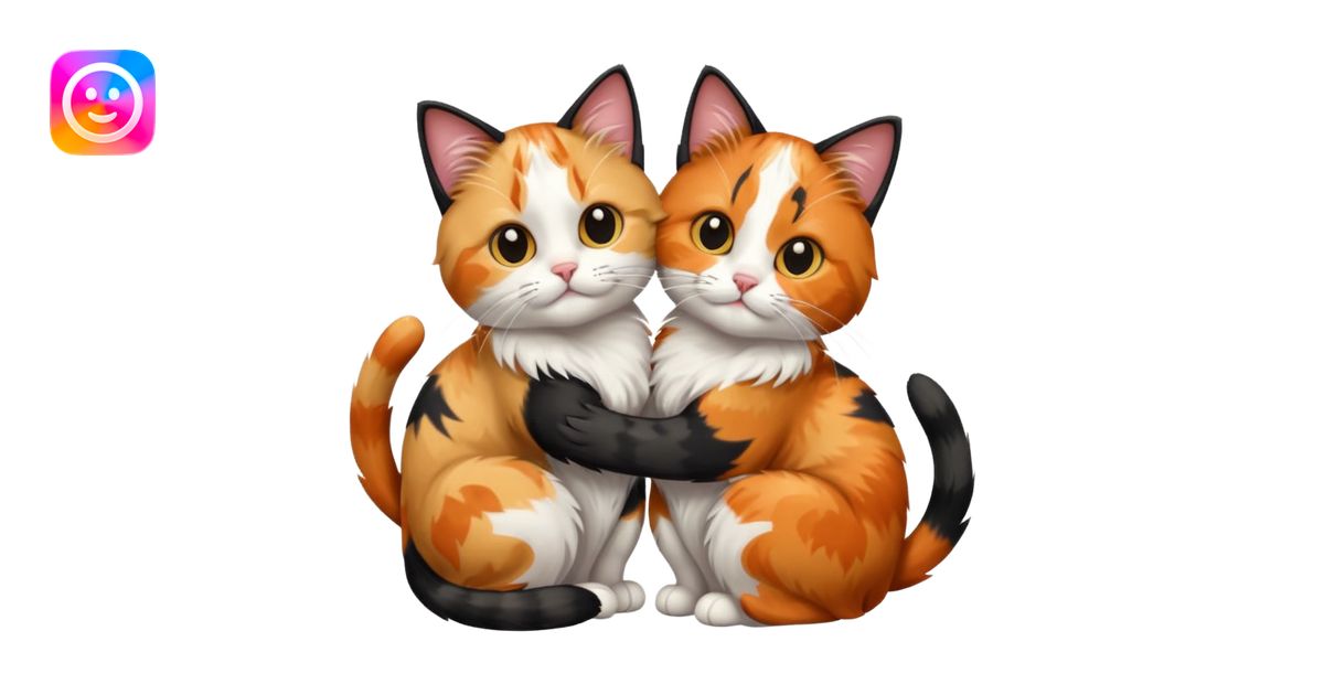 two cats grooming each other emoji | AI Emoji Generator