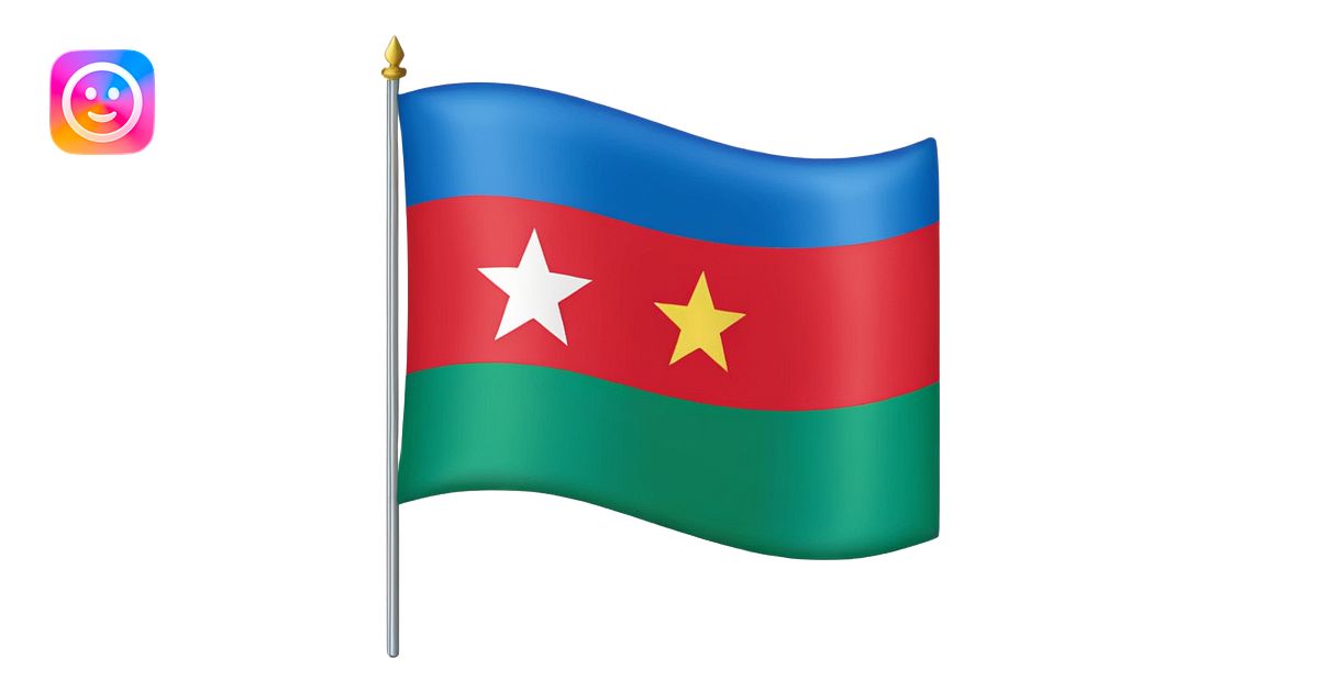 dagestan flag red blue green emoji | AI Emoji Generator