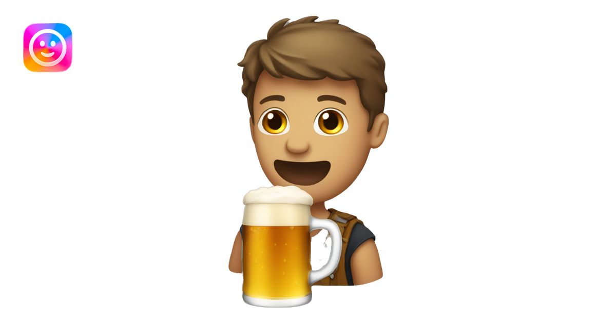 Drinking beer emoji | AI Emoji Generator