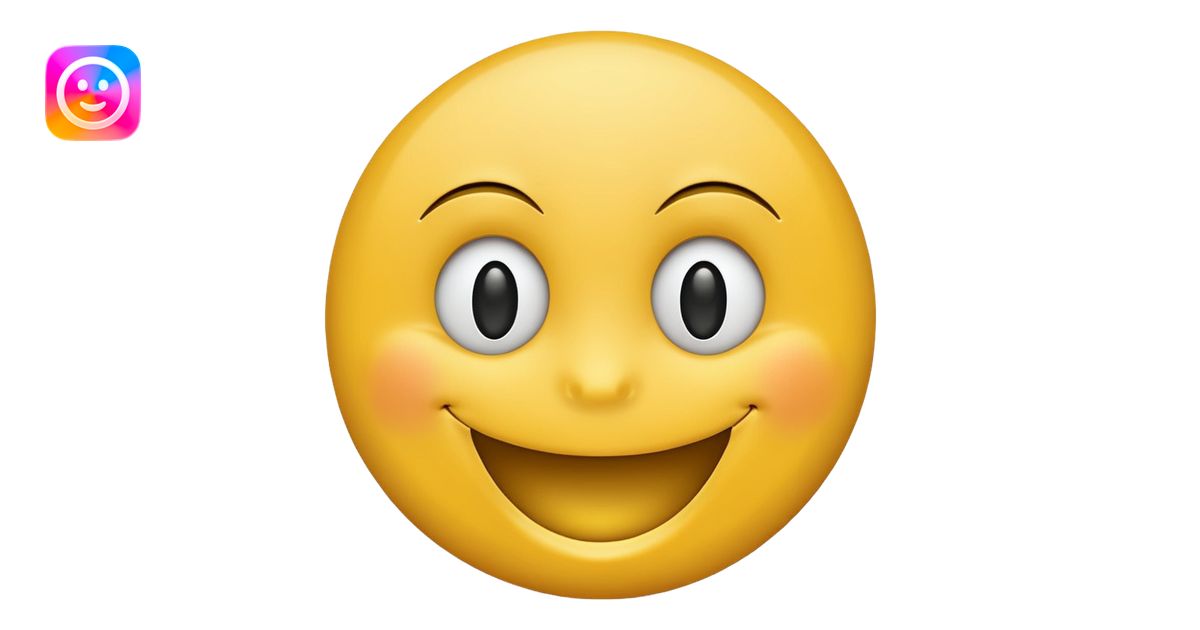 V shaped smiley face emoji | AI Emoji Generator