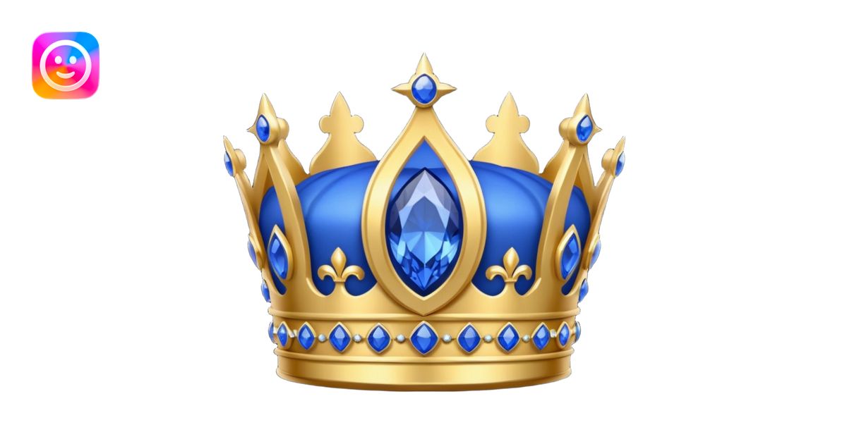 crown blue emoji | AI Emoji Generator