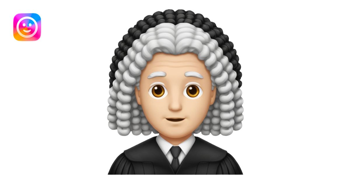 Courtroom Items, Judge’s Wig – traditional courtroom attire emoji | AI ...