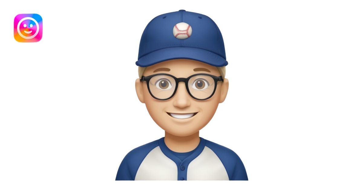 smiling face emoji, baseball hat, glasses emoji | AI Emoji Generator