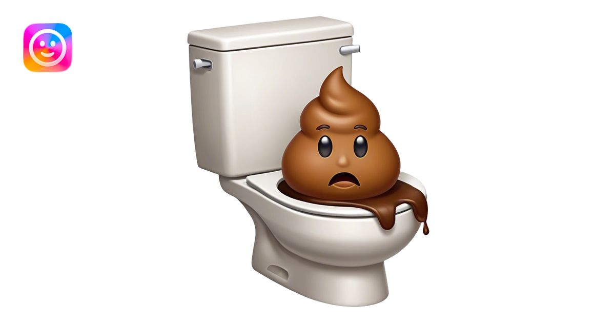 Poop emoji toilet emoji | AI Emoji Generator