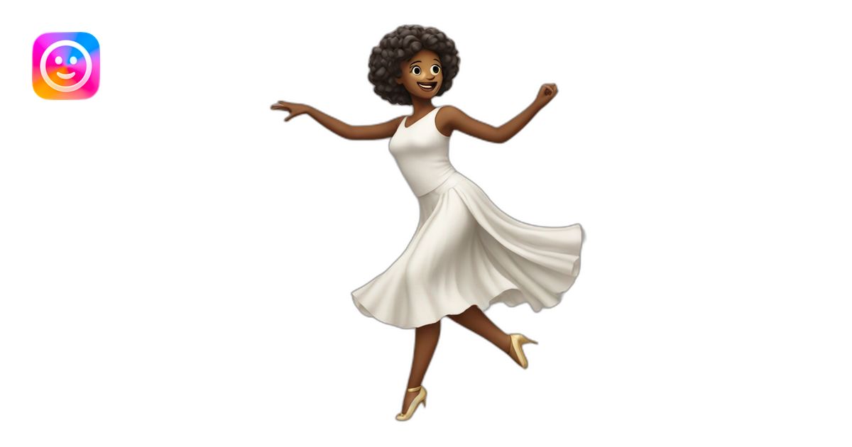 dancing lady emoji | AI Emoji Generator