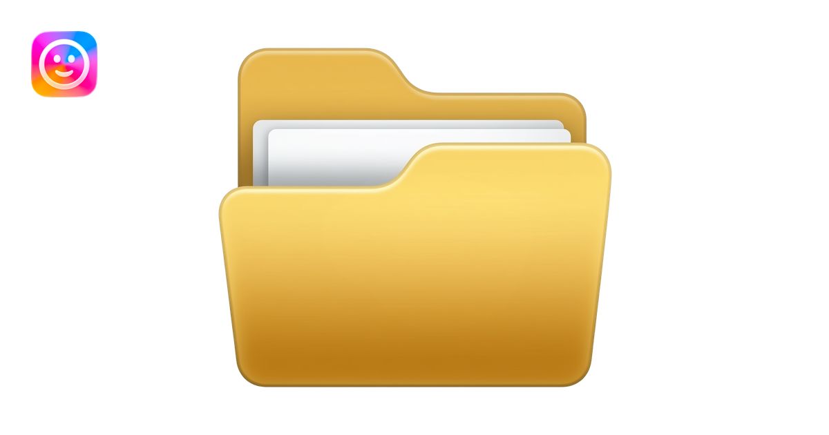 Folder logo what represent management. emoji | AI Emoji Generator