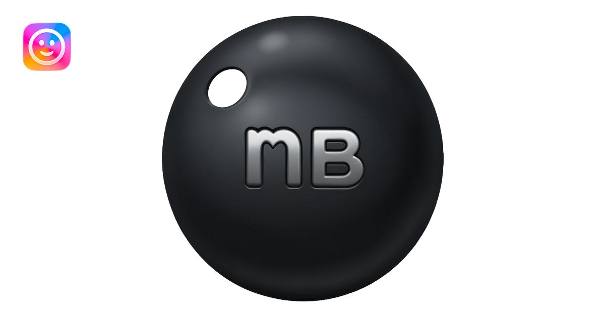 Black Ball with MB written on in the middle of it. Nothing else no ...