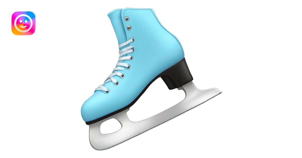 ice skate light blue emoji | AI Emoji Generator