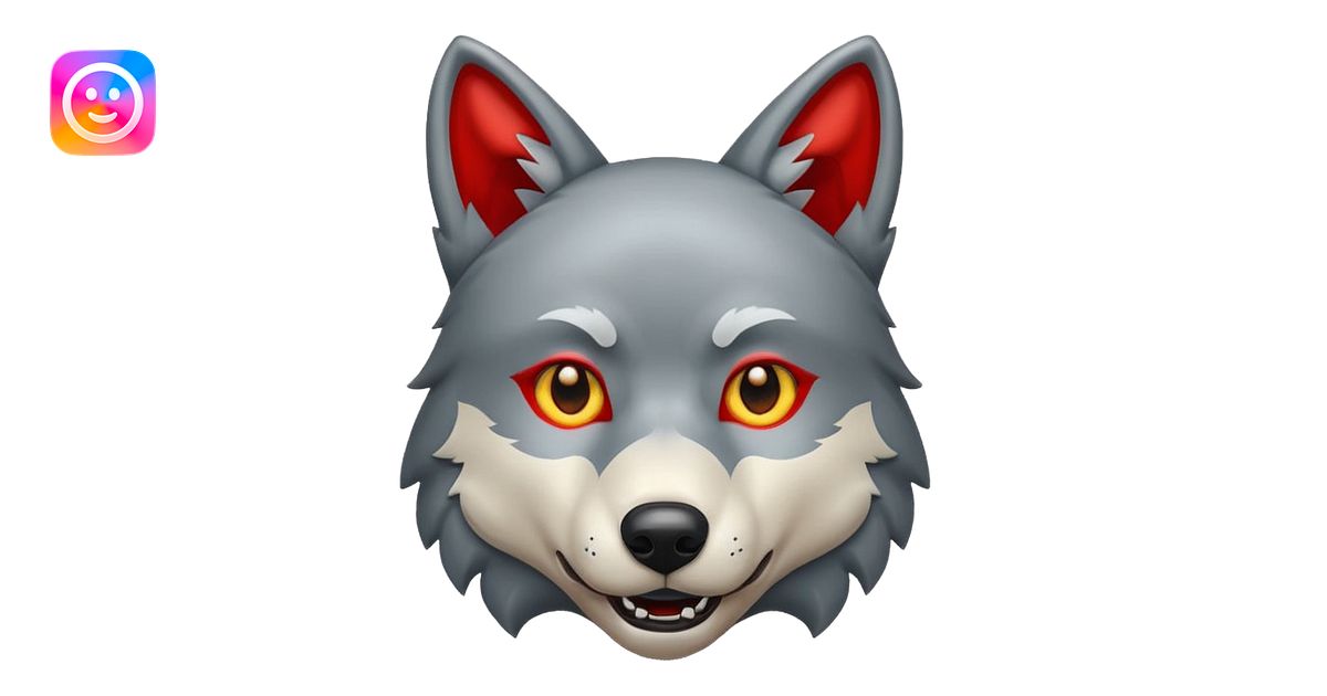 Wolf red emoji | AI Emoji Generator