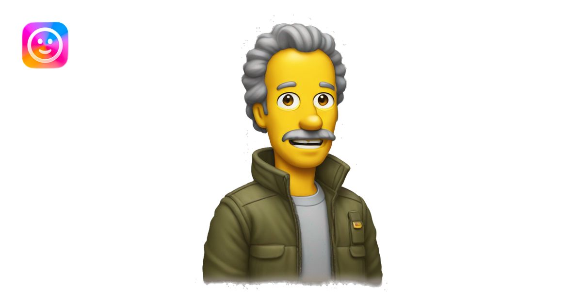 man in outdoor portrait like simpson emoji | AI Emoji Generator