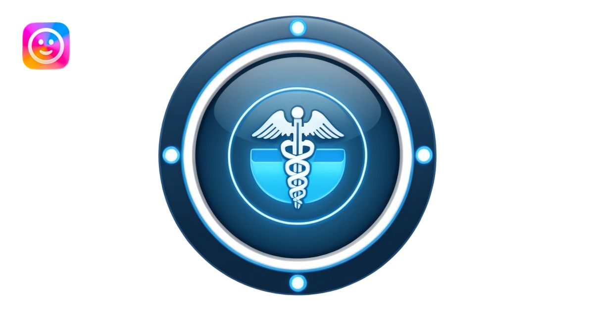 electronic medical record circular format emoji | AI Emoji Generator