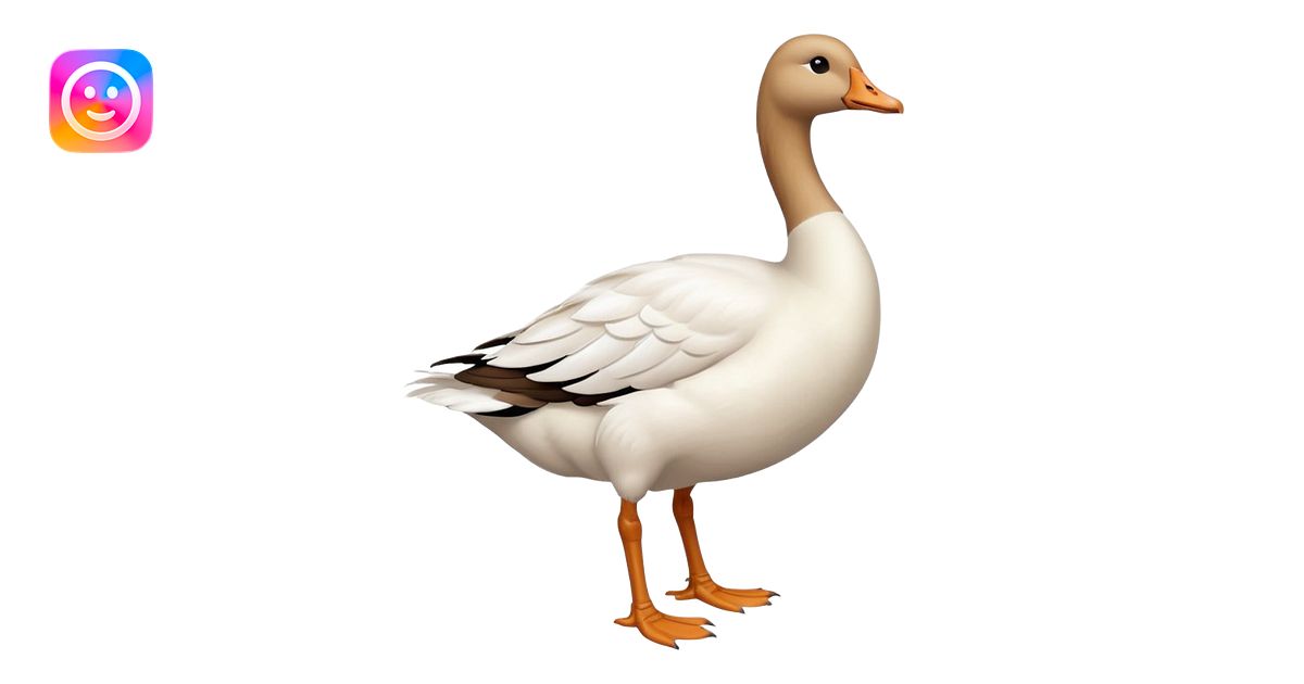 goose with a human female feet emoji | AI Emoji Generator