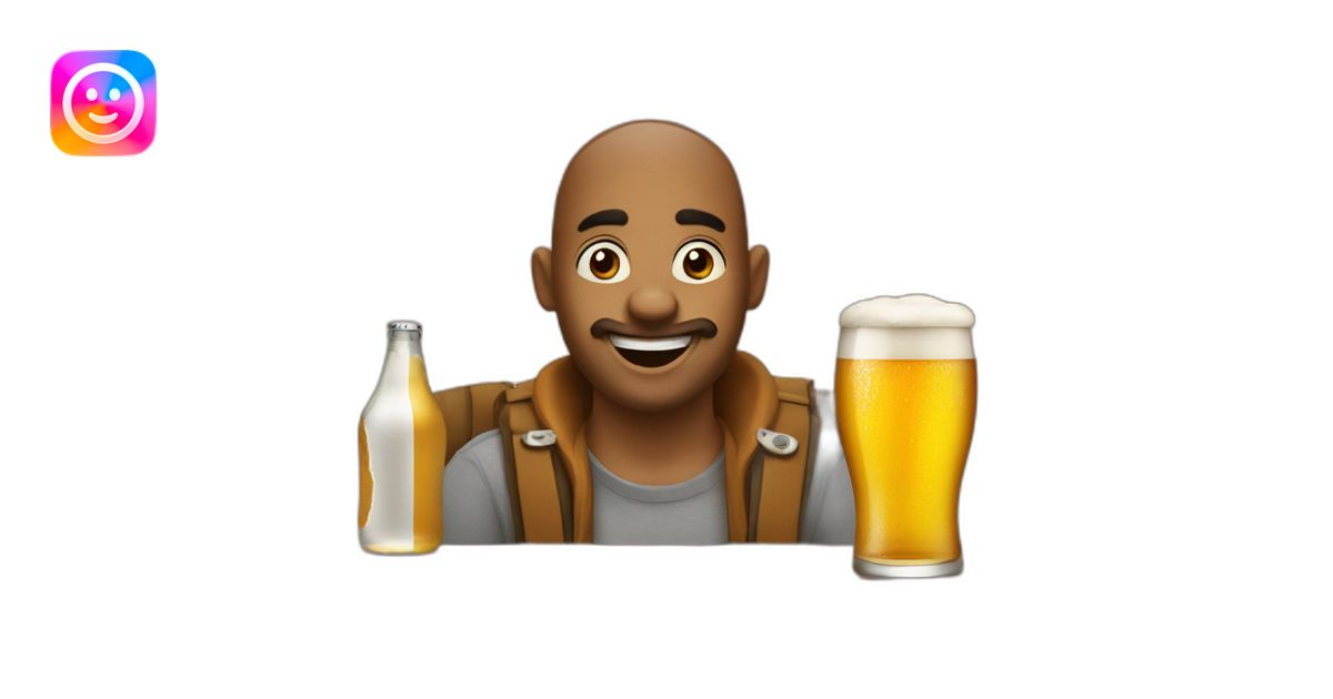 Dee-drink-beer emoji | AI Emoji Generator