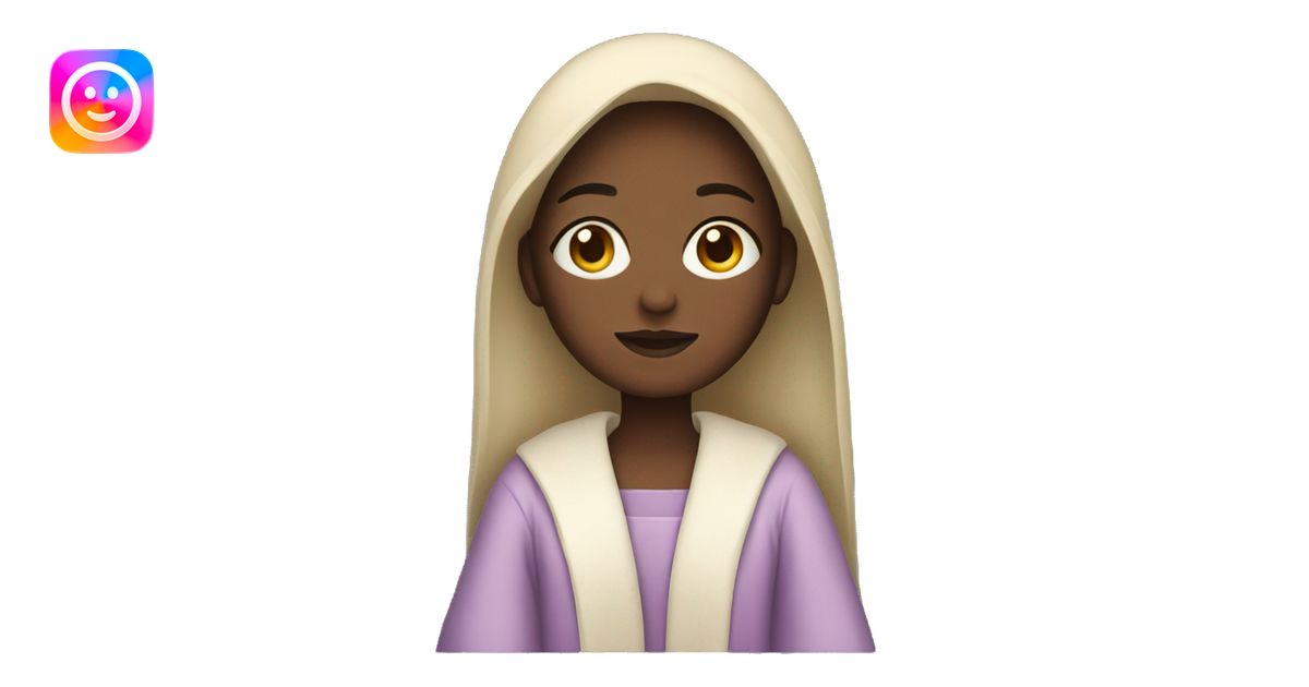 Girl with robe emoji | AI Emoji Generator