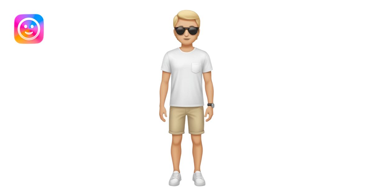 white male model wearing sunglasses full body emoji | AI Emoji Generator